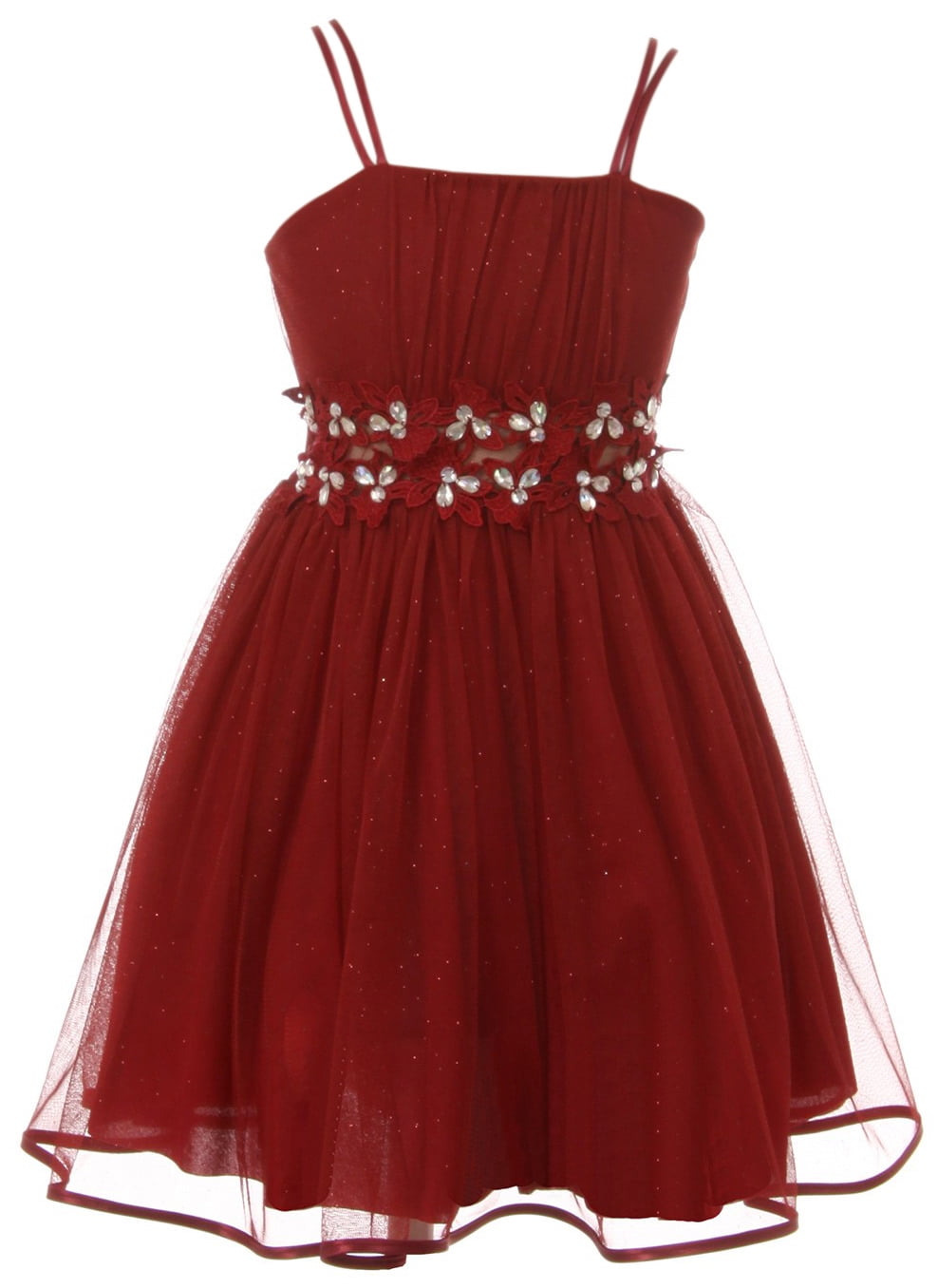 Little Girls Dress Set 2 PCS Jacket Rhinestones Glitter Flower Girl ...