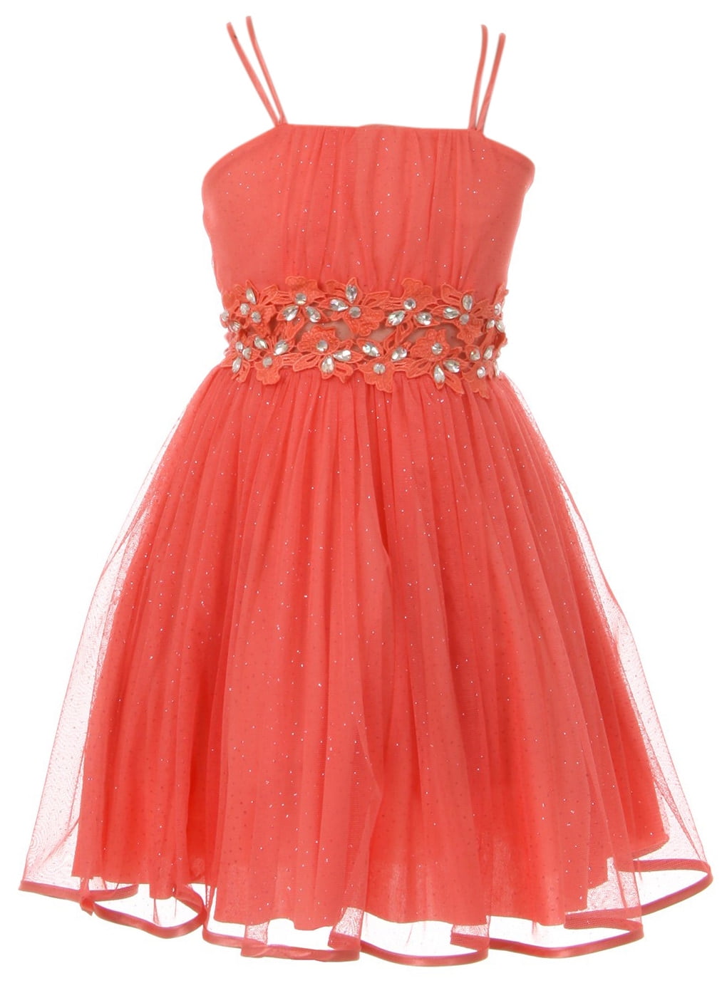 Little Girls Dress Set 2 PCS Jacket Rhinestones Glitter Flower Girl ...