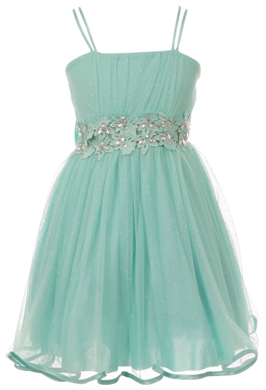 Little Girls Dress Set 2 PCS Jacket Rhinestones Glitter Flower Girl ...