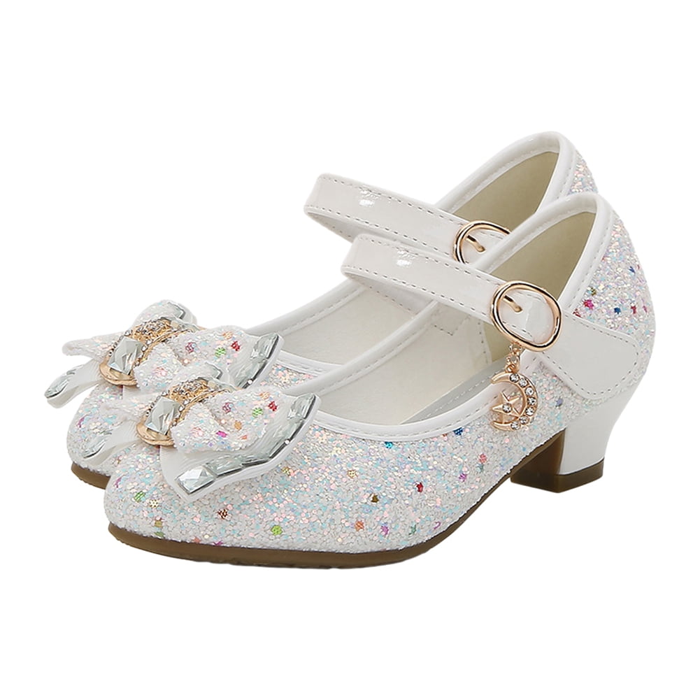 Little Girls Dress Shoes Low Heel Party Wedding Princess Shoes Non-slip Shoes - Walmart.com