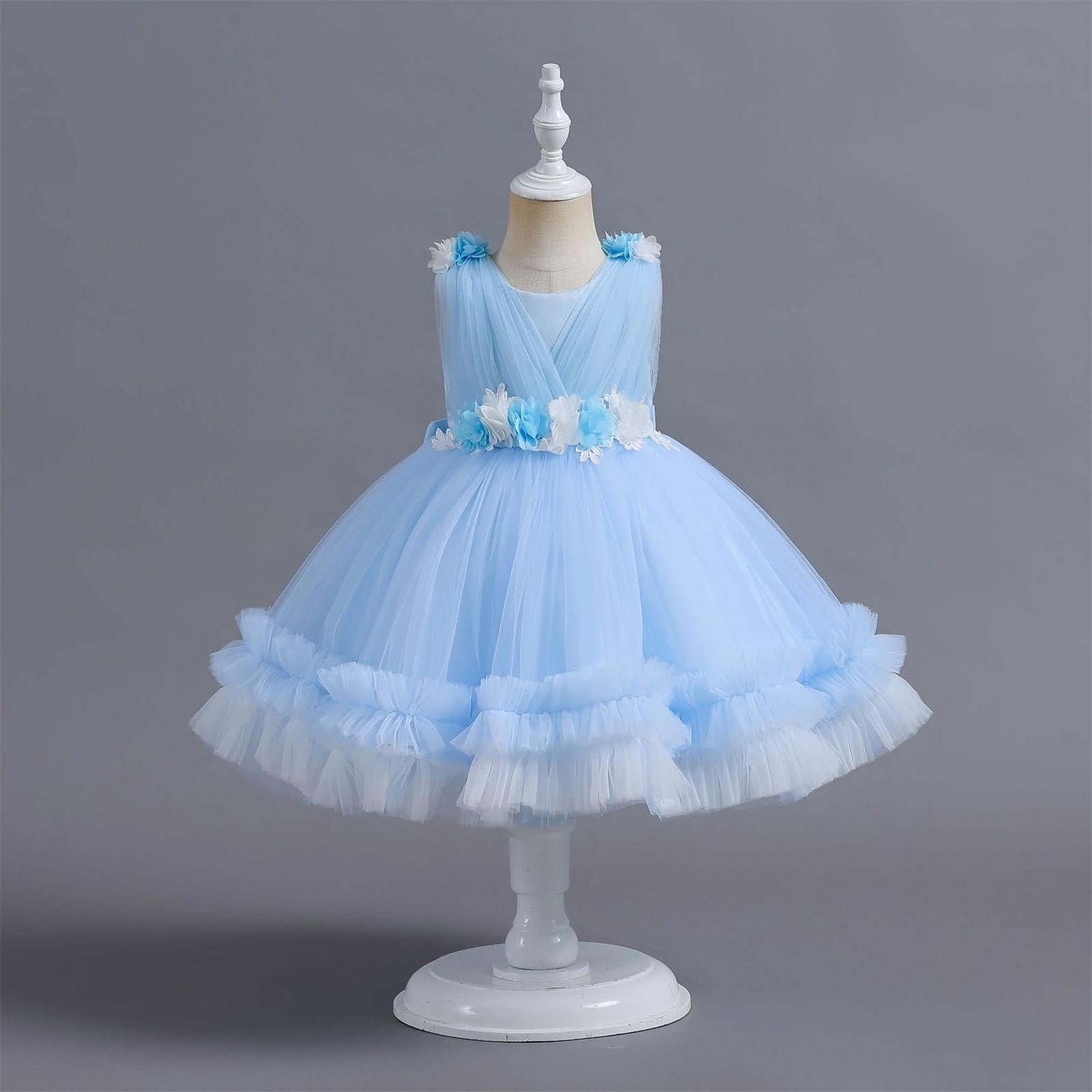 Little Girls Dresses Flower Girl Dresses Sleeveless Tulle Dress Girls ...