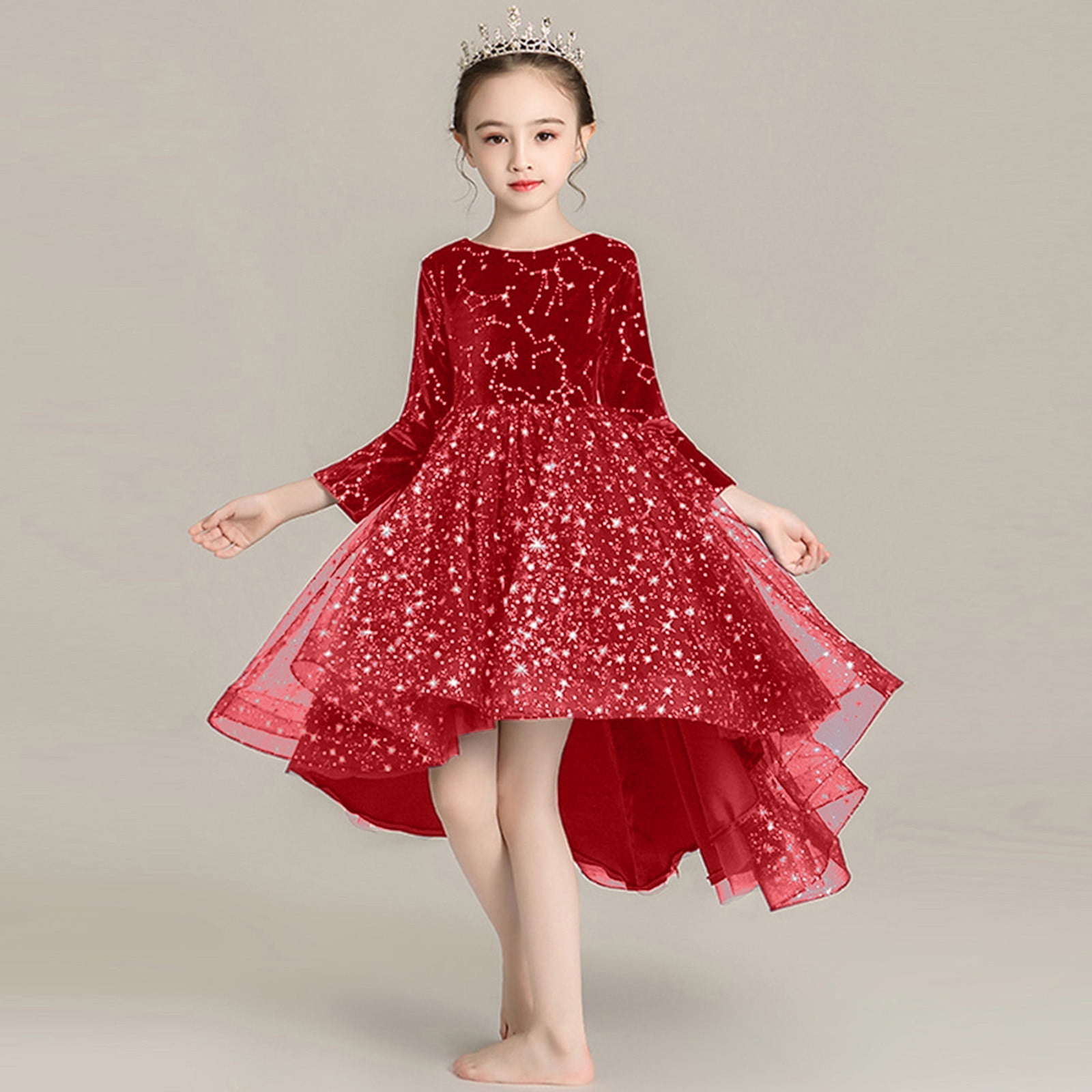 Little Girls Dresses Formal Dresses for Girls Red Dress Girls Tea Party ...
