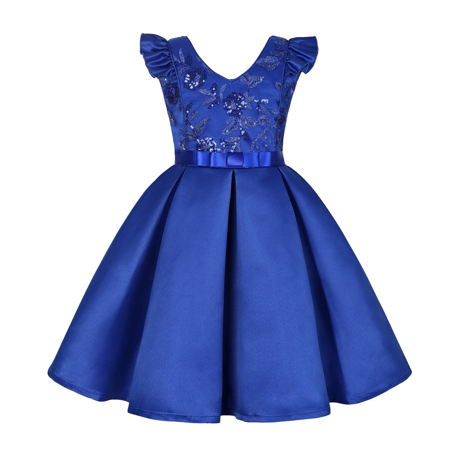Little Girls Dresses Girls Flower Girl Dress Sleeveless Tulle Dress Girl Party Dress Kids Blue ...