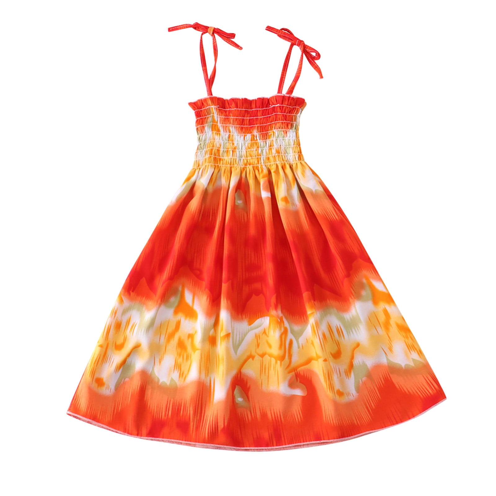 Mrzhqd Little Girls Dresses Kids Floral Bohemian Flowers Sleeveless ...