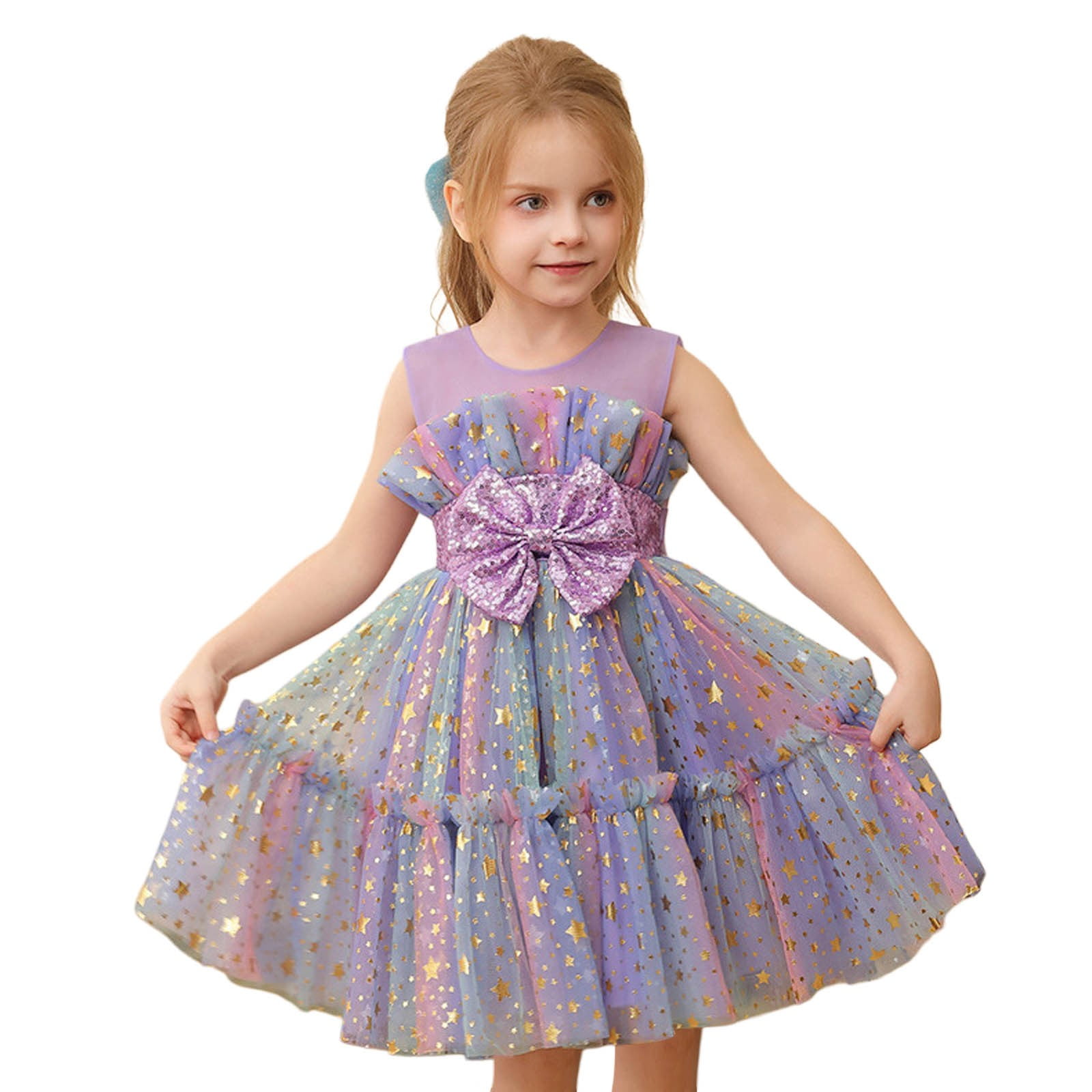 Little Girls Dresses Mesh Princess Party Birthday Dress Fall Clothes ...
