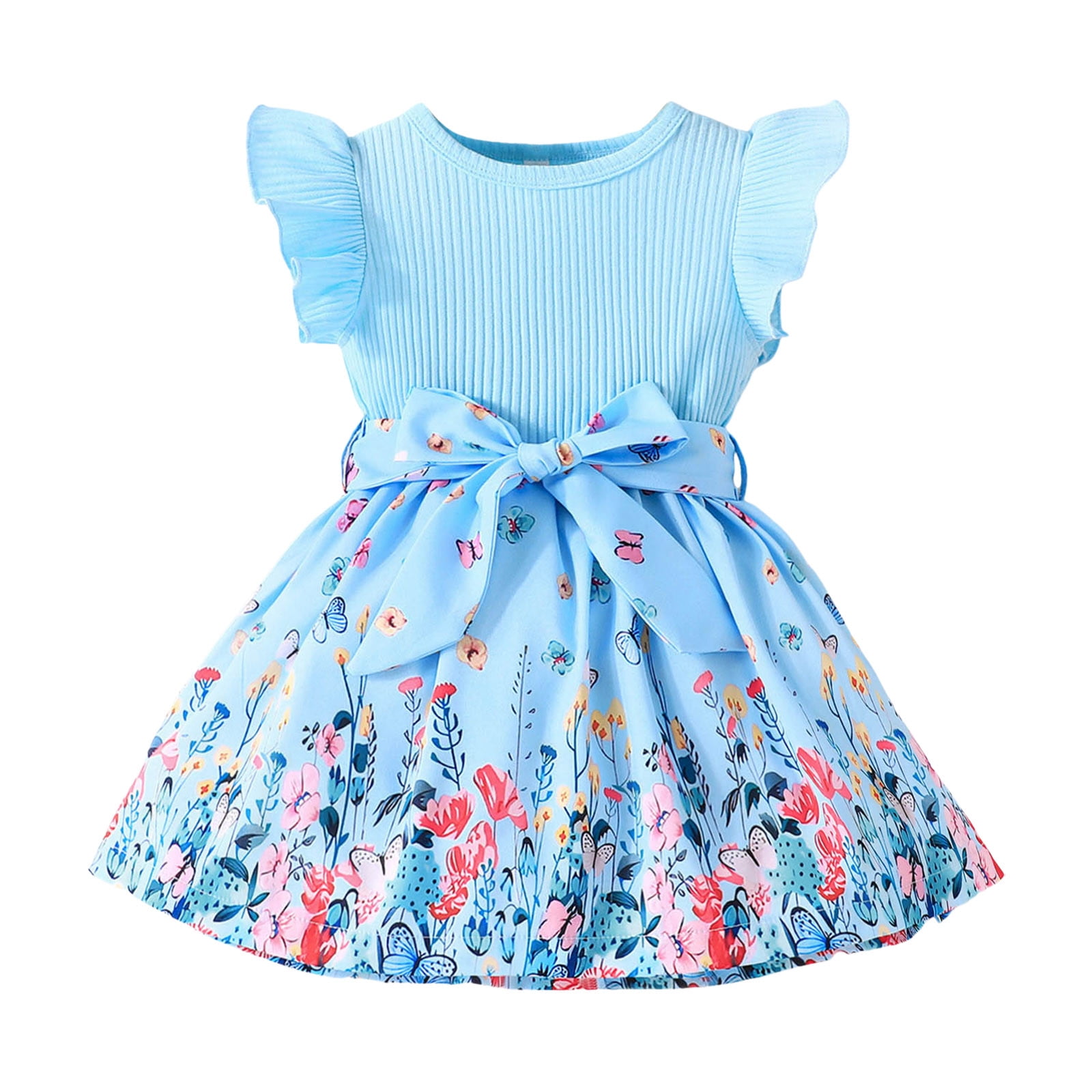 Little Girls Dresses Outfits Sets Kids Children Summer Sleeveless ...