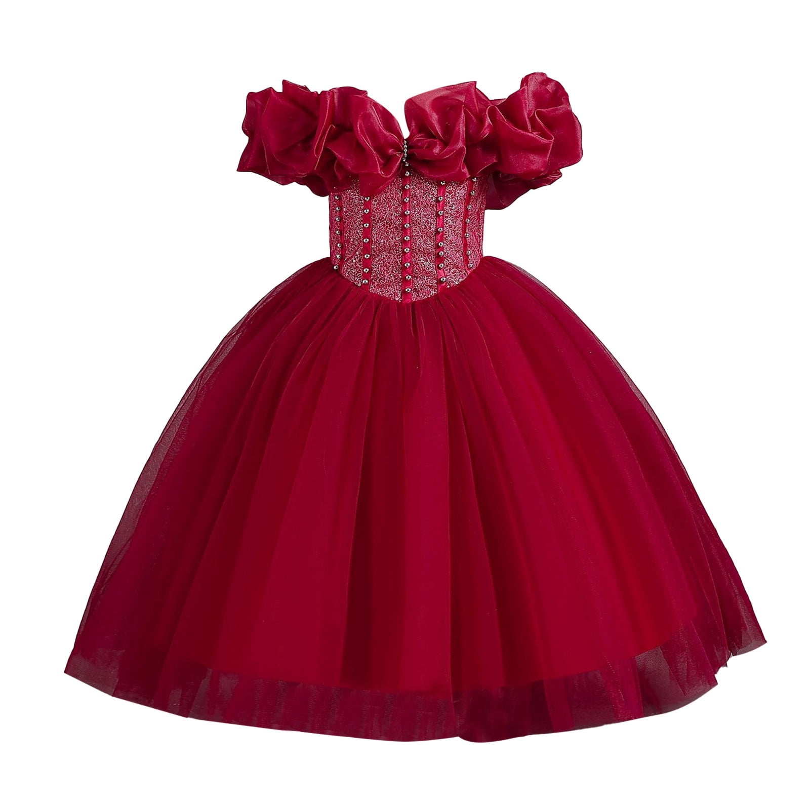 Little Girls Dresses Size 9 Years-10 Years One Shoulder Dress Strap ...