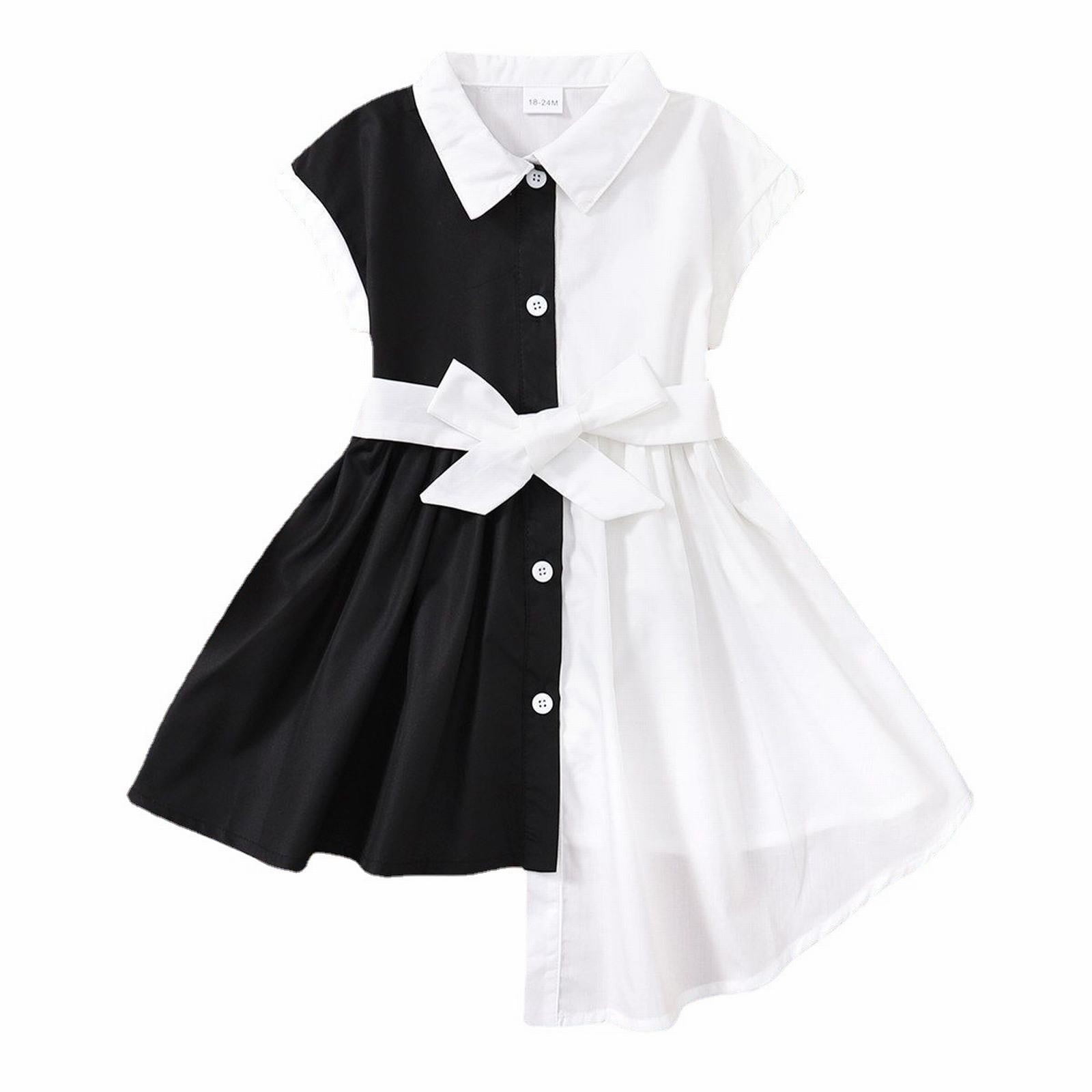 Little Girls' Dresses Summer Children's Color Matching Sleeveless ...