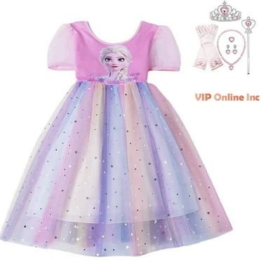 Disney Princess Elsa Dress Up for Kids, Toddler Birthday Party Costume ...