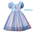 Ekezon Elsa Princess Dress, Short Sleeve, Kids Frozen Costume, Girls ...