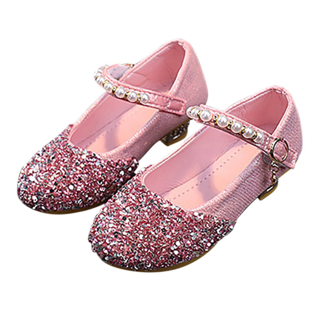 Little Girls Fashion Princess Shoes Flower Decoration High Heeled ...