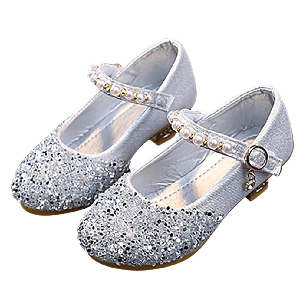 Little Girls Fashion Princess Shoes Flower Decoration High Heeled ...
