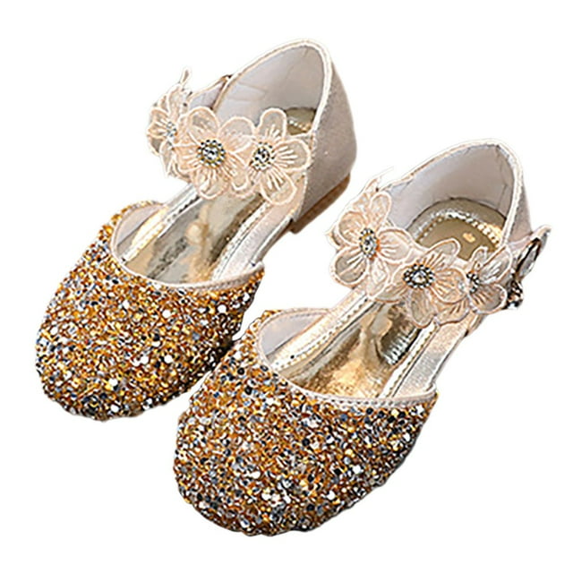 Little Girls Fashion Sandal Shoes Non-slip High Heeled Princess Shoes ...