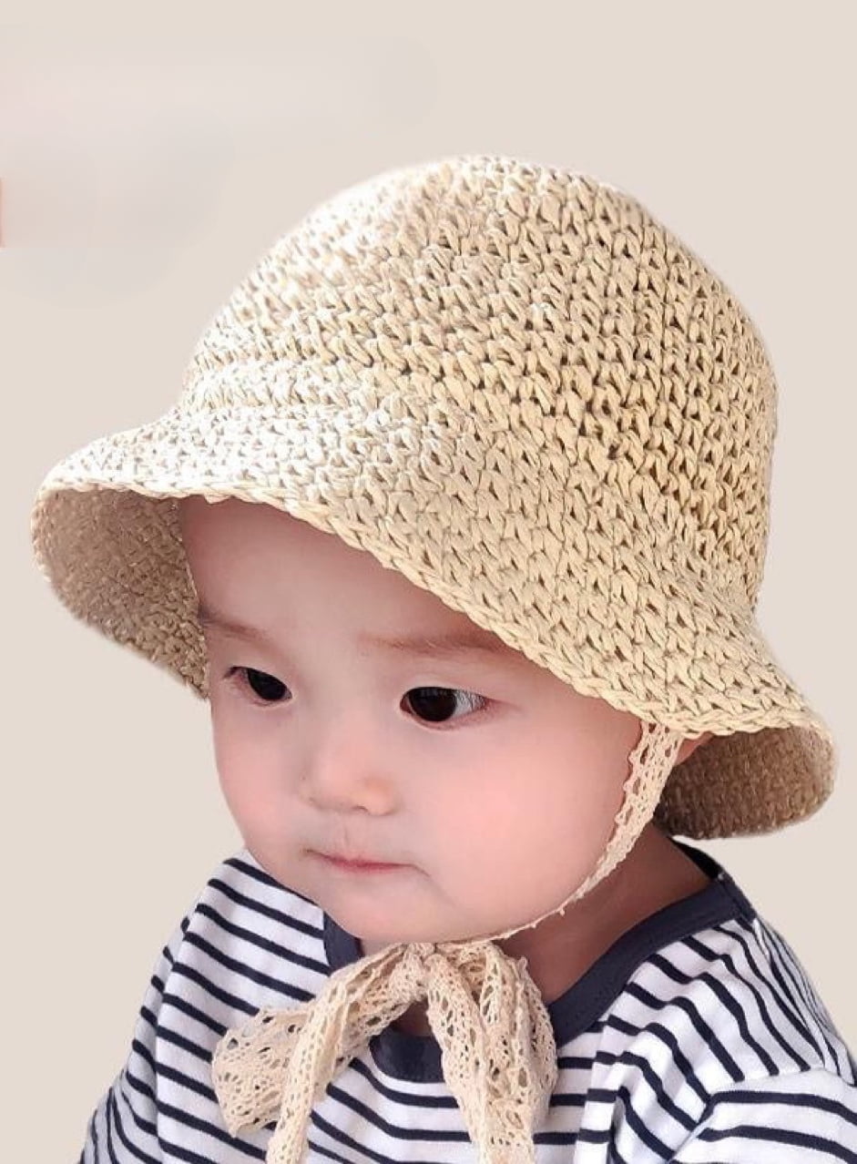 Little Girls Floppy Foldable Packable Wide Brim Summer Sun Hats Beach ...