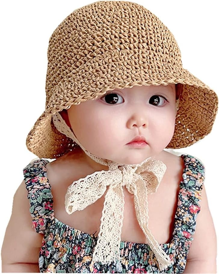 Little Girls Floppy Foldable Packable Wide Brim Summer Sun Hats Beach ...
