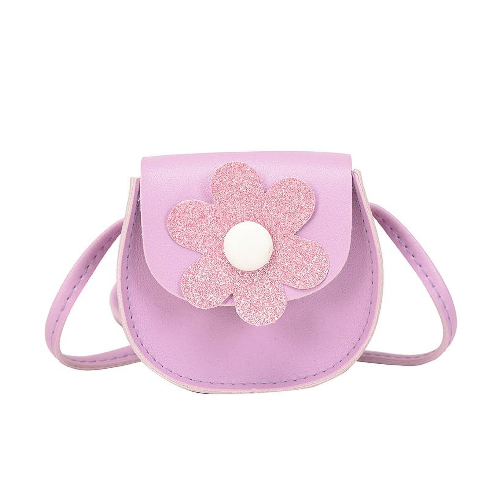 Little Girls Flower Purse Toddler Purse Cute Girl Crossbody Bag PU ...