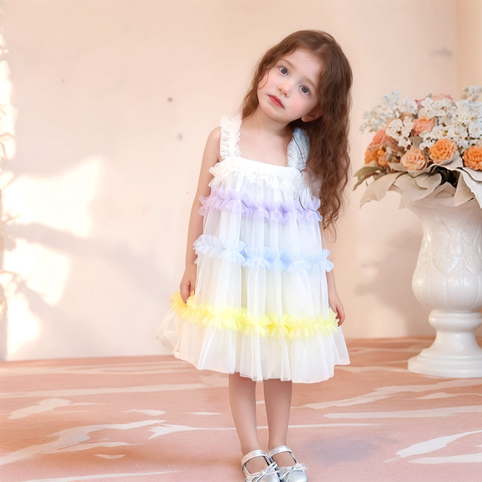 Little Girls Glitter Dress Dress Dress Dress Super Fairy Dress Dress ...