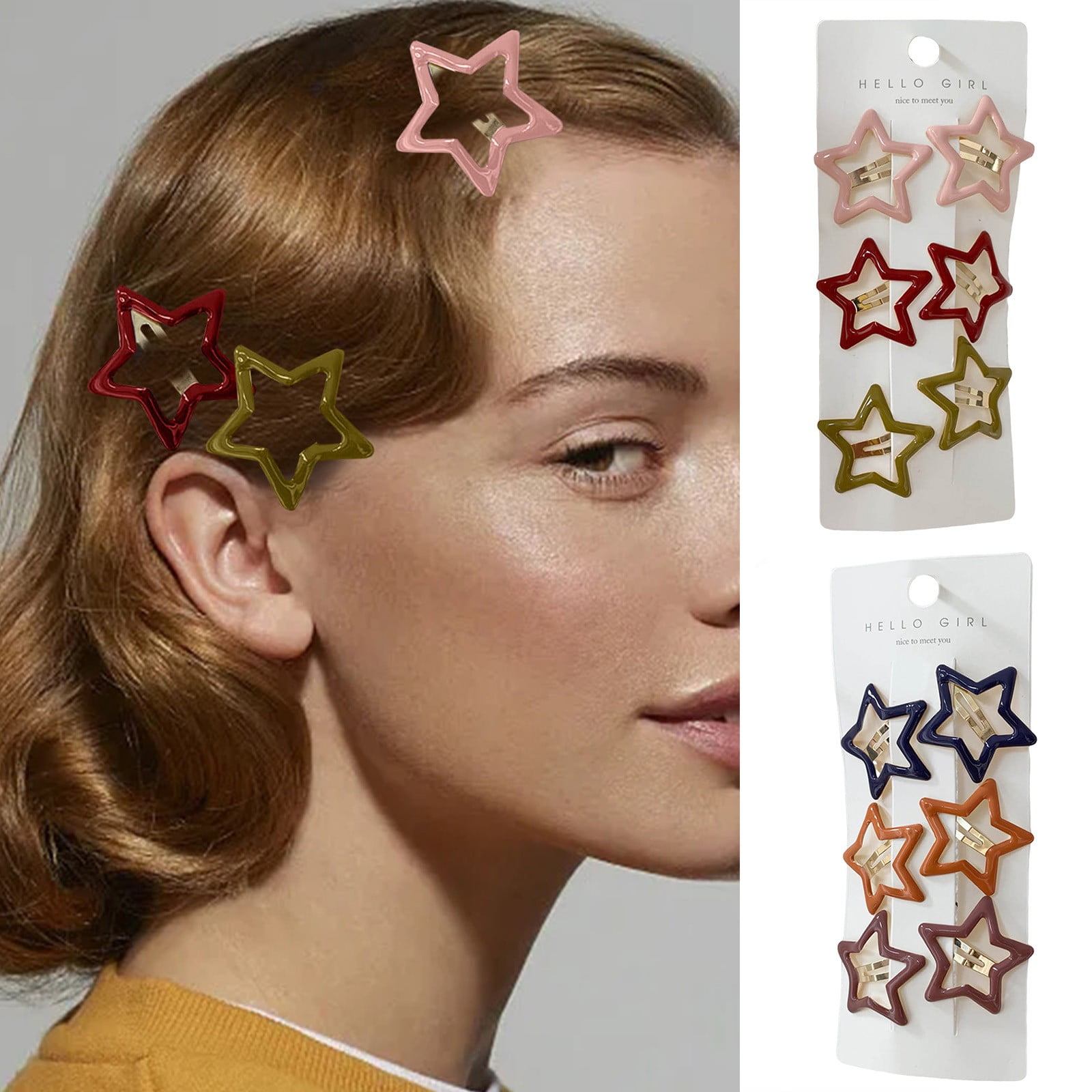 Little Girls Hair Barrettes And Clips 6Pcs Metal Snap Hair Clips Star ... Little Girls Hair Barrettes And Clips 6Pcs Metal Snap Hair Clips Star ...