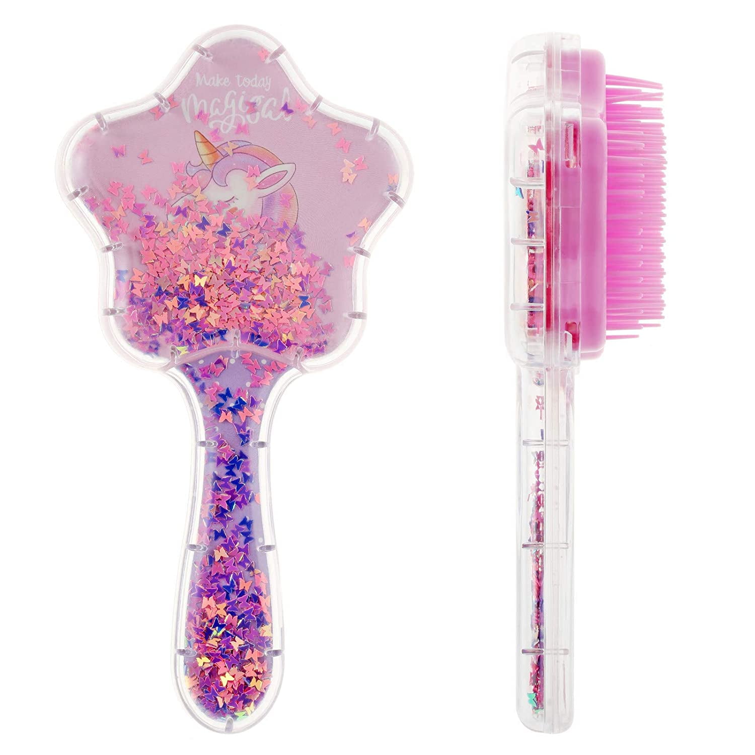 Little Girls Hair Brush Easily Brushed Through Tangles-No Liquid ...
