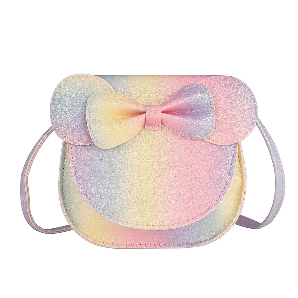 LICILICI Little Girls Handbag, Kids Mini Shoulder Bag, Cute Bow Knot ...