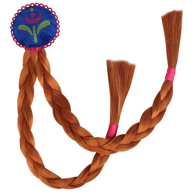 Little Girls Headband Elsa Wig Braid Rhinestones Cosplay Weaving Braid ...