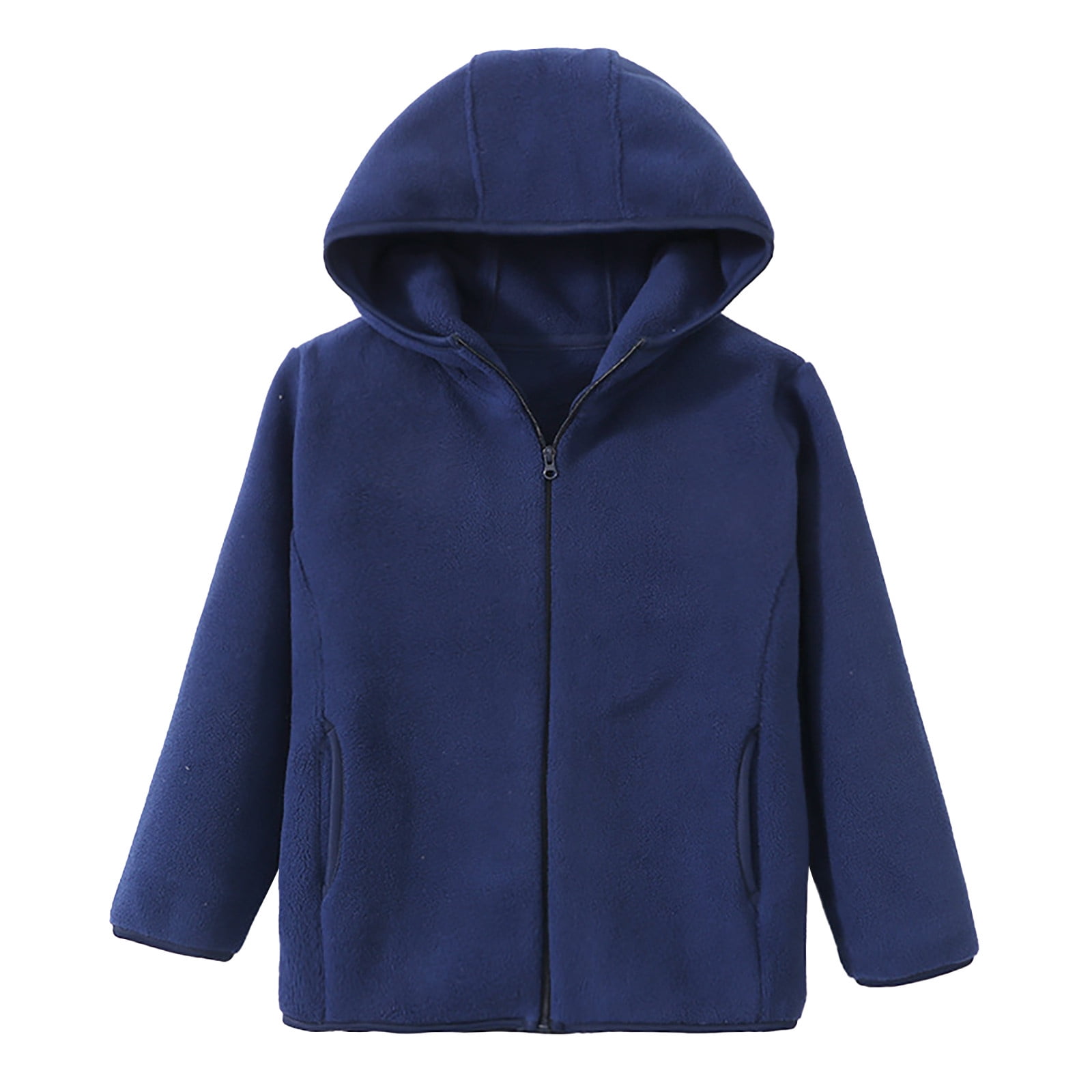 Little Girls Jacket Winter Windproof Solid Zipper Hooded Coat Warm ...