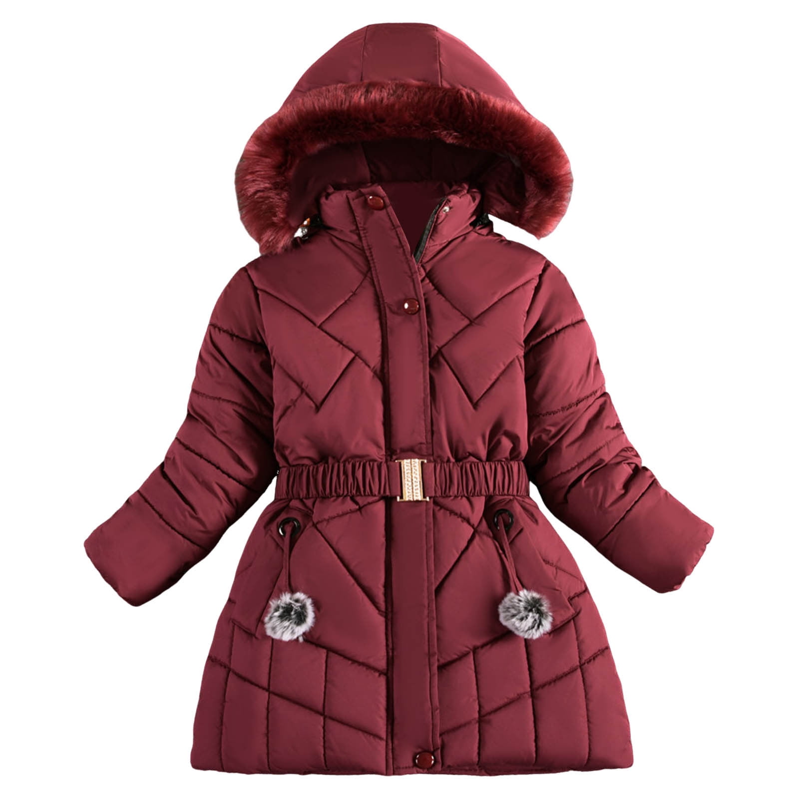 Little Girls Jackets for Girls Puffer Jacket Hooded Zip Up Coats ...