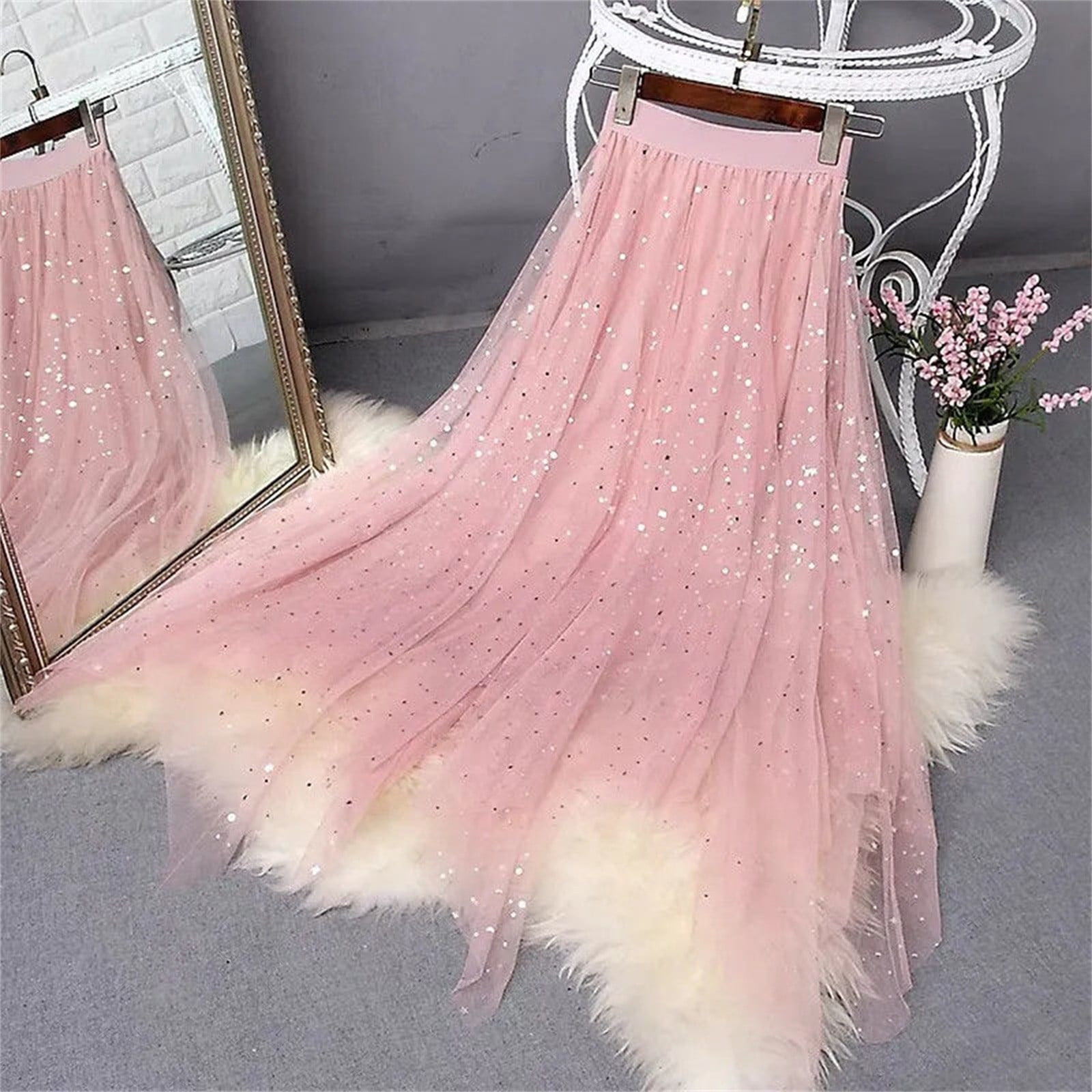 Little Girls Kids Star Sequin Skirts For Long Sequin Skirt Tutu High ...