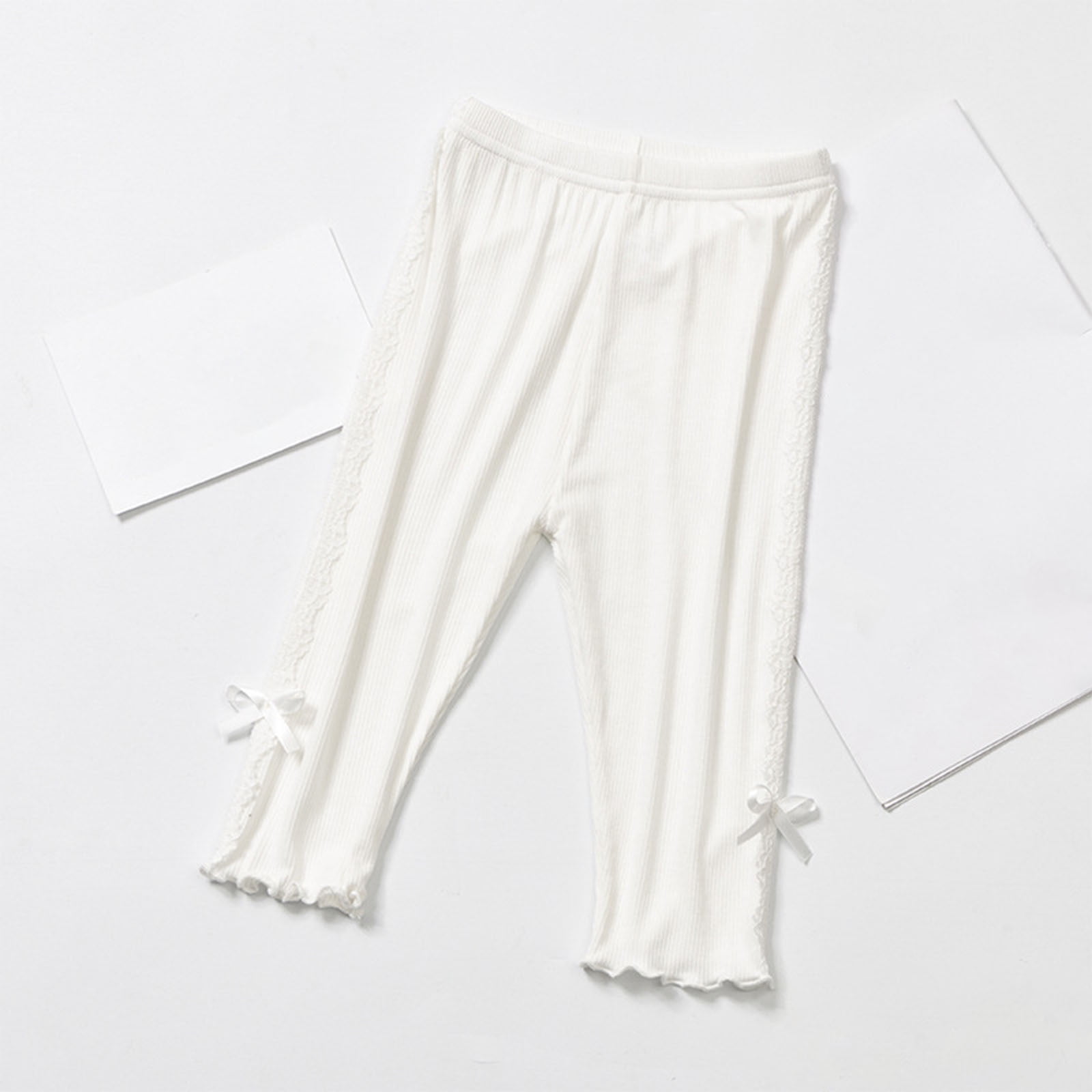 Little Girls Leggings Underpants Soft Stretch Solid Color Pants Mid ...