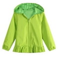 Little Girls Lime Green Solid Color Zipper Coat 4 - Walmart.com