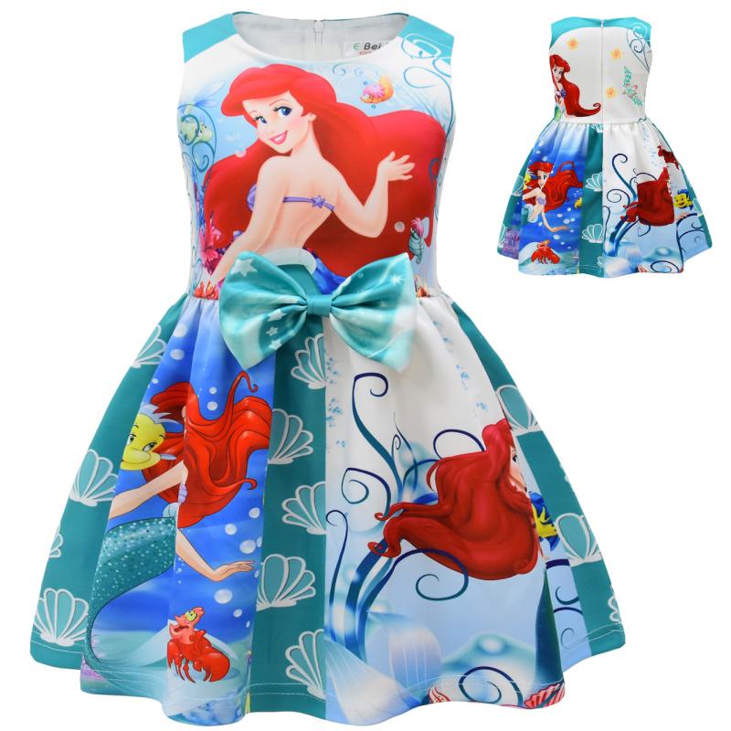 Little Girls Mermaid Princess Dress Sleeveless Casual Christmas ...