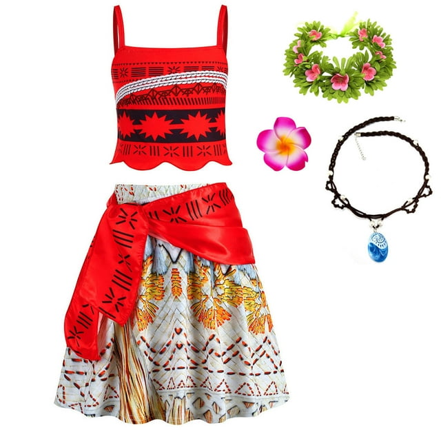 Little Girls Mona Costumes Skirt Set Princess Dress Up Hallowee Outfit ...