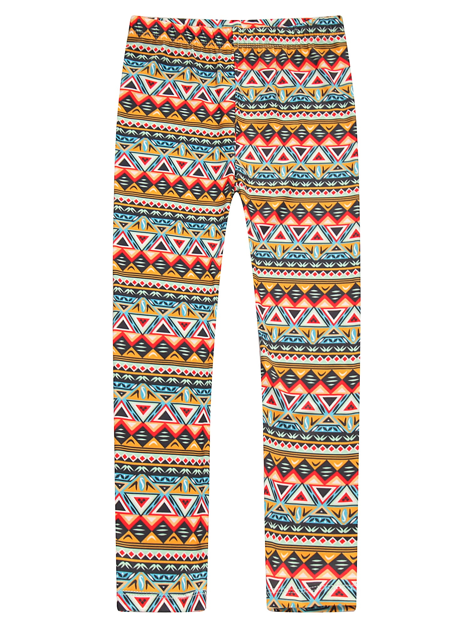 Little Girls Multi Color Geometrical Print Stretch Pants 5/6 - Walmart.com