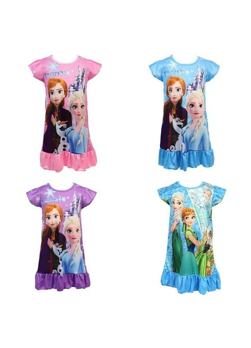 Eeyore Little Girls Nightgowns Print Flutter Sleeve Casual Pajamas ...