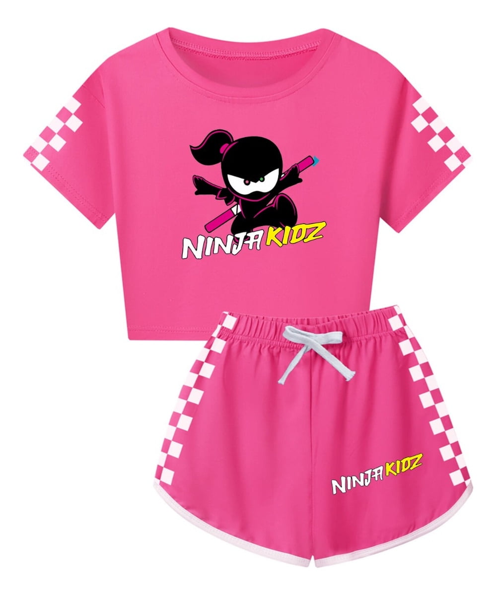Little Girls Ninja Kidz Apparel – Kids Cute 2-Piece Summer Crop Top and ...