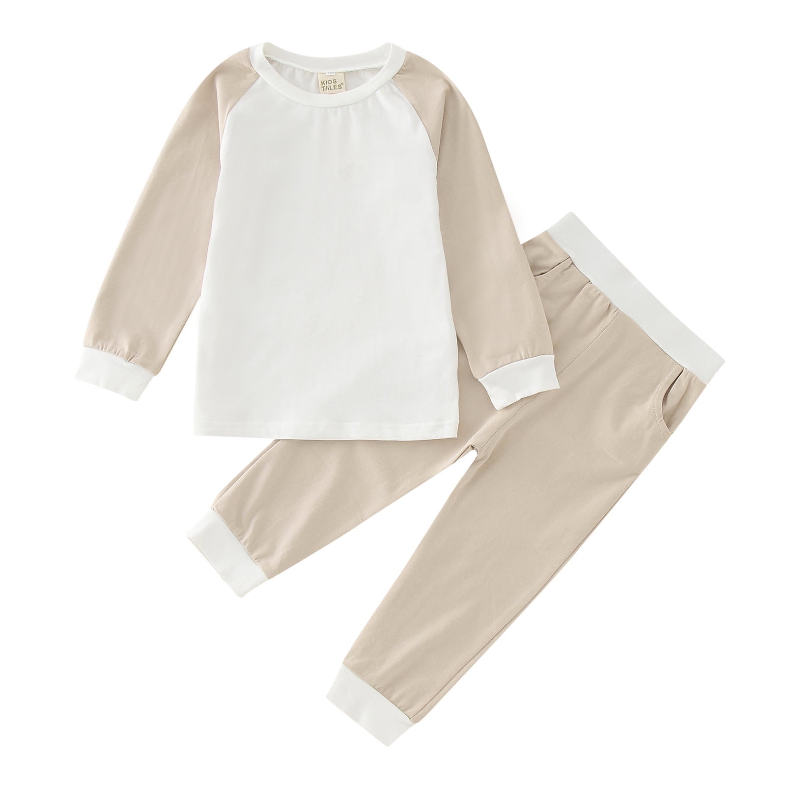 Little Girls Outfit Set Winter Long Sleeve Tops Pants 2Pcs Underwear ...