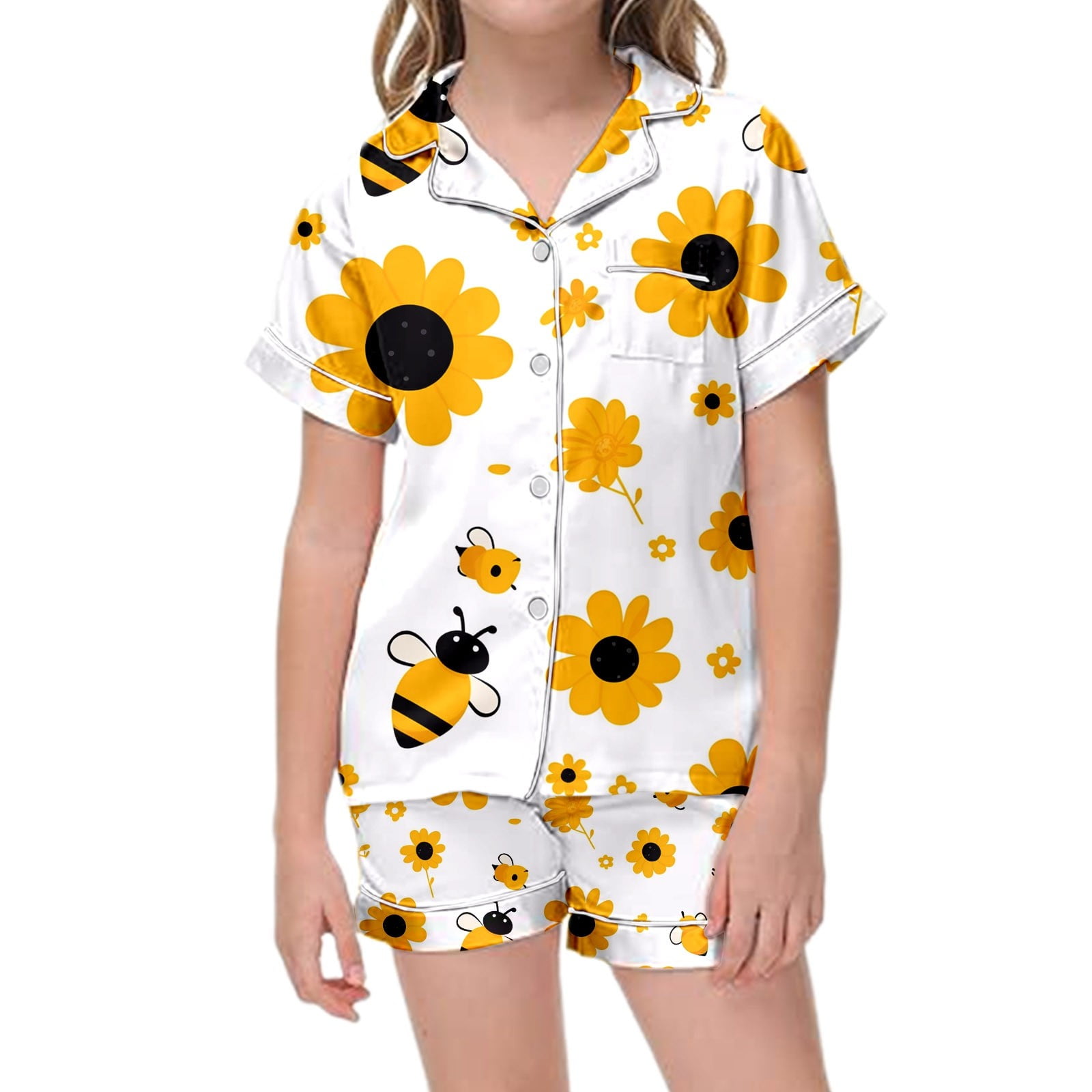 Little Girls Outfits Casual Festival Series Printed Pajamas Clothes for ...