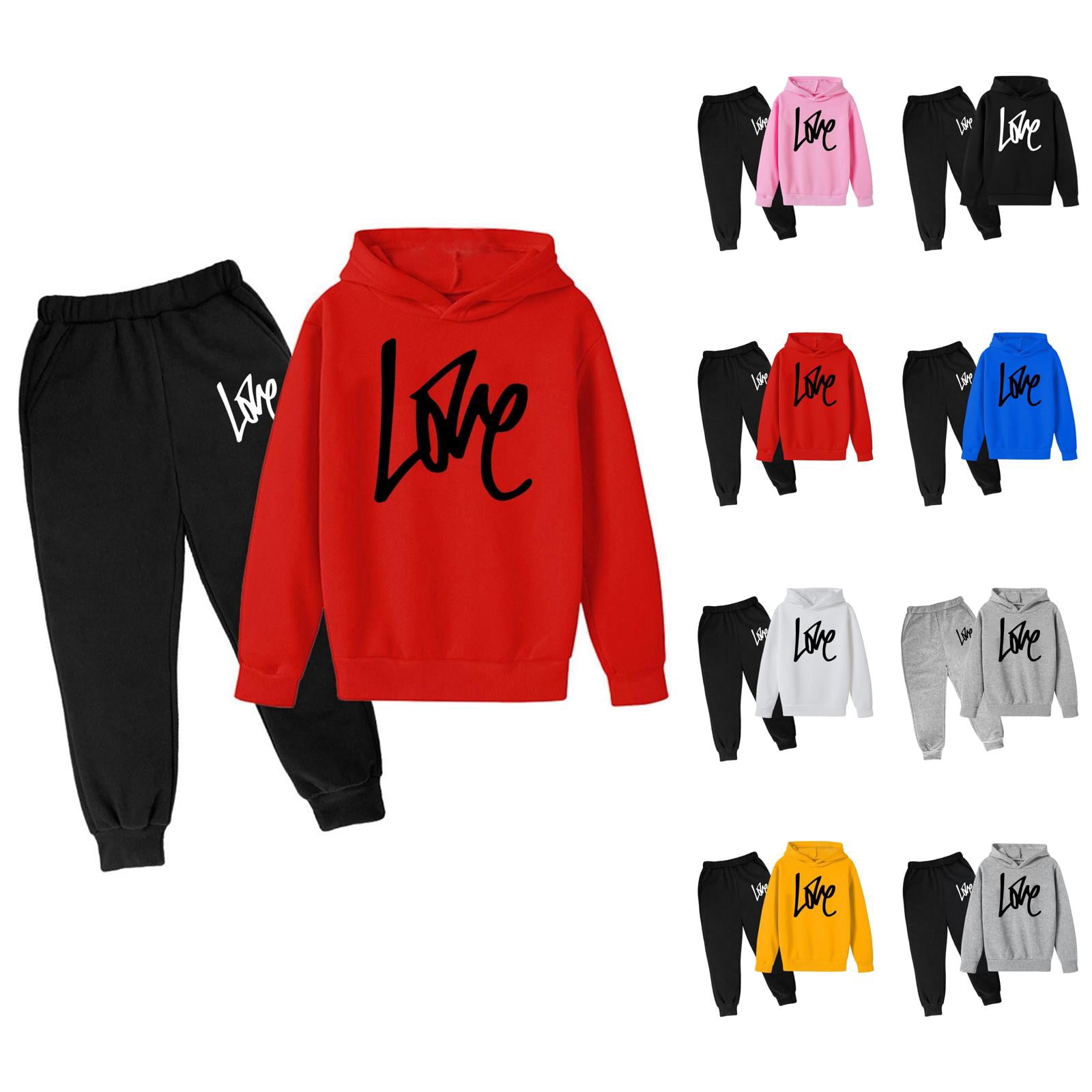 Little Girls Outfits Girls Clothing Set Children's Hoodie Pullover ...