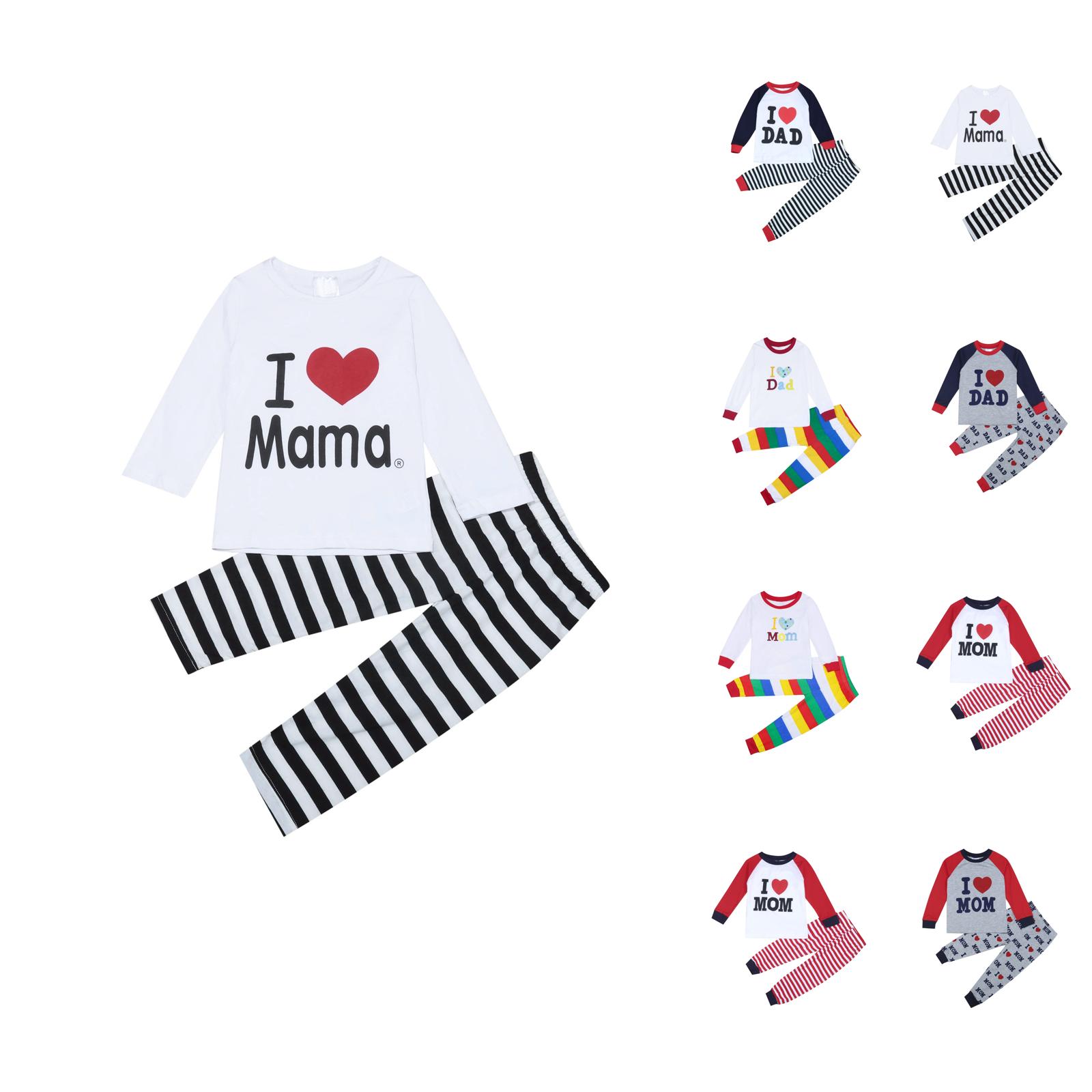 Little Girls Outfits Girls' Clothing Sets Boys Girls Letter Print Long ...