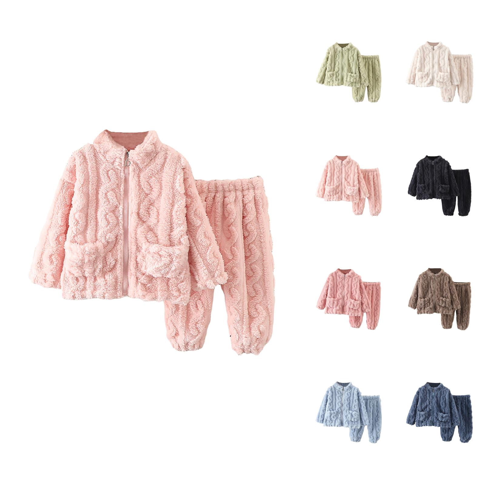Little Girls Outfits Girls Sets Girls Flannel Pajama Set Warm Winter ...