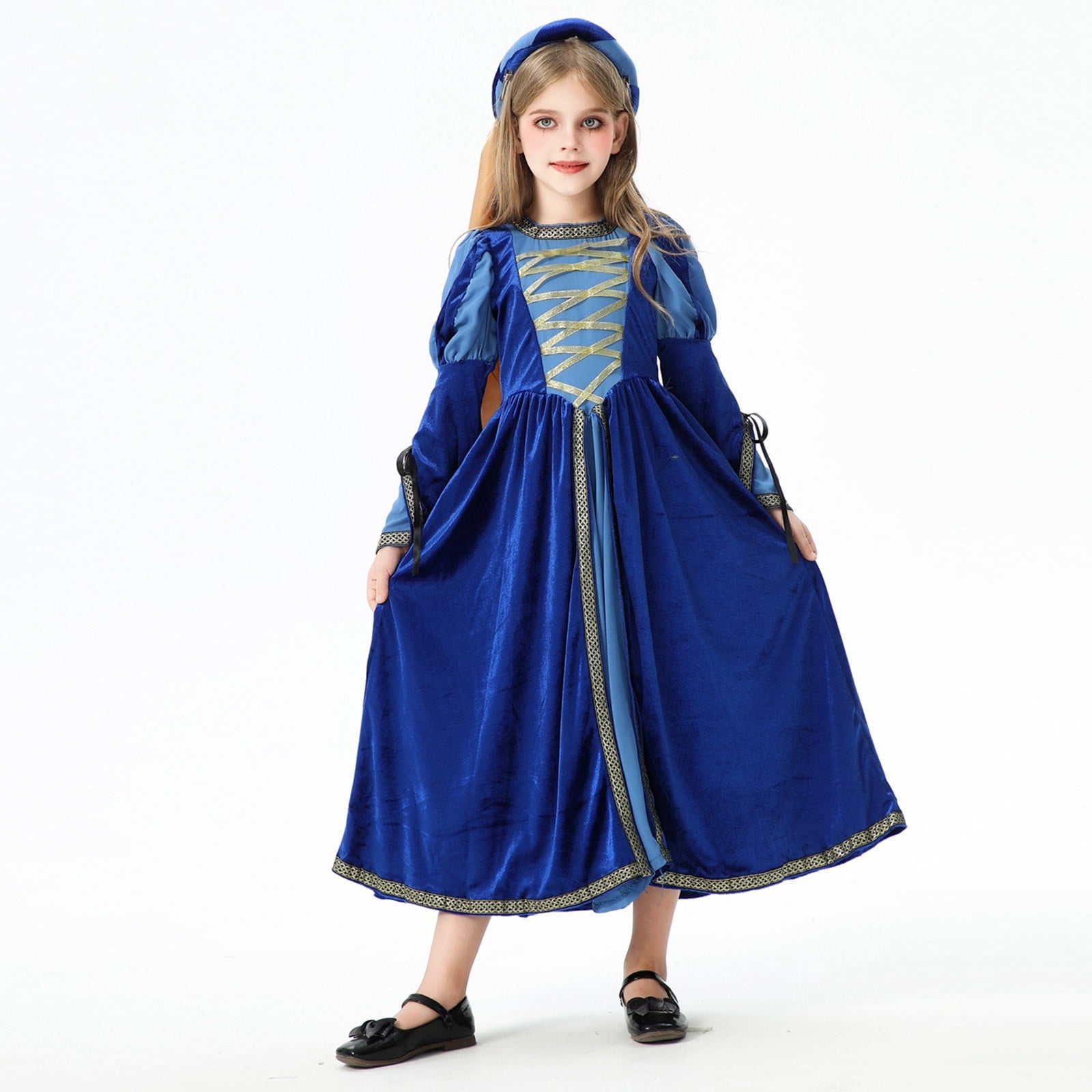 Little Girls Outfits Sets Dresses Lace Ruffled Puff Long Sleeve Ghost ...