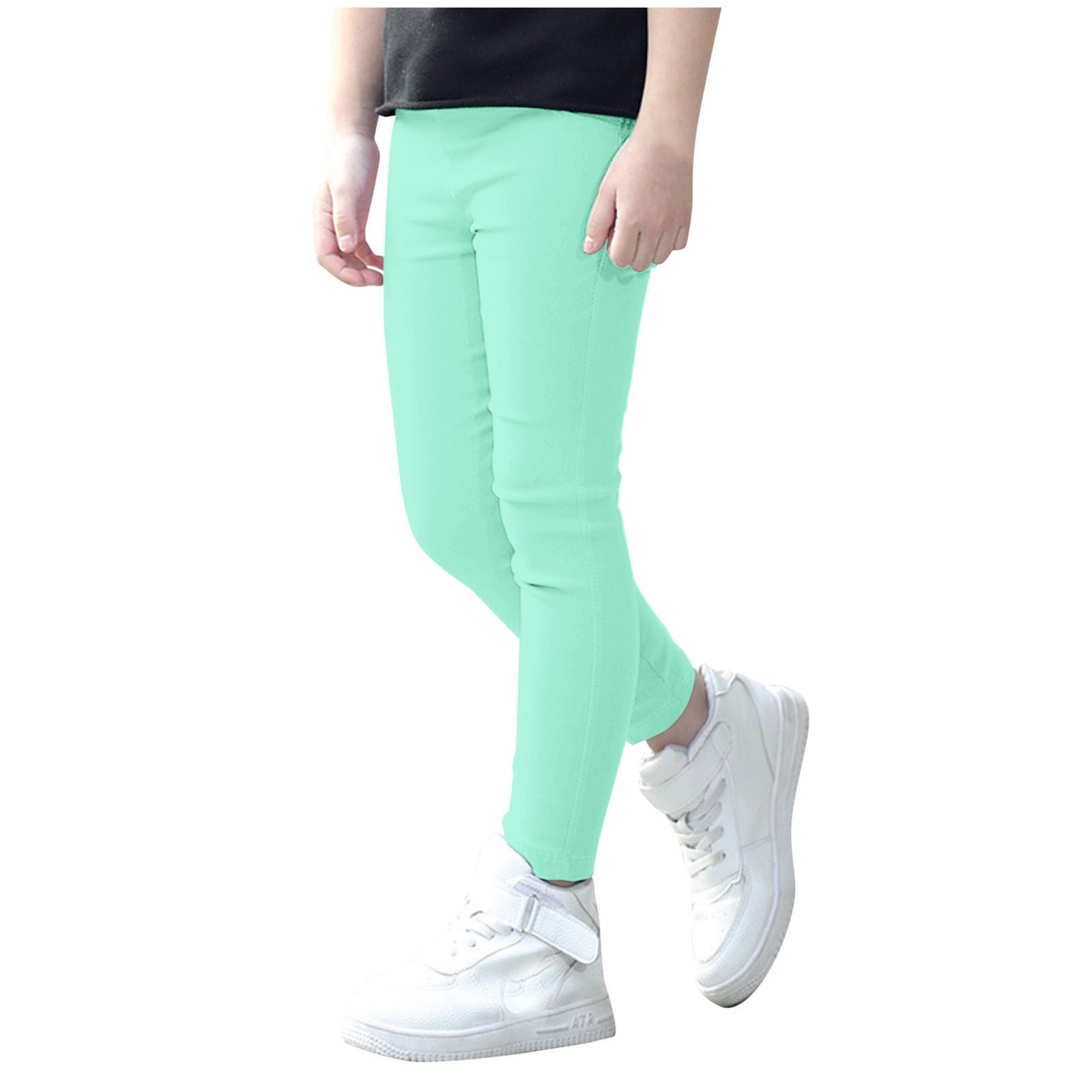 Little Girls Pants Kids Stretch Pencil Skinny Elastic Waist Bottoms ...
