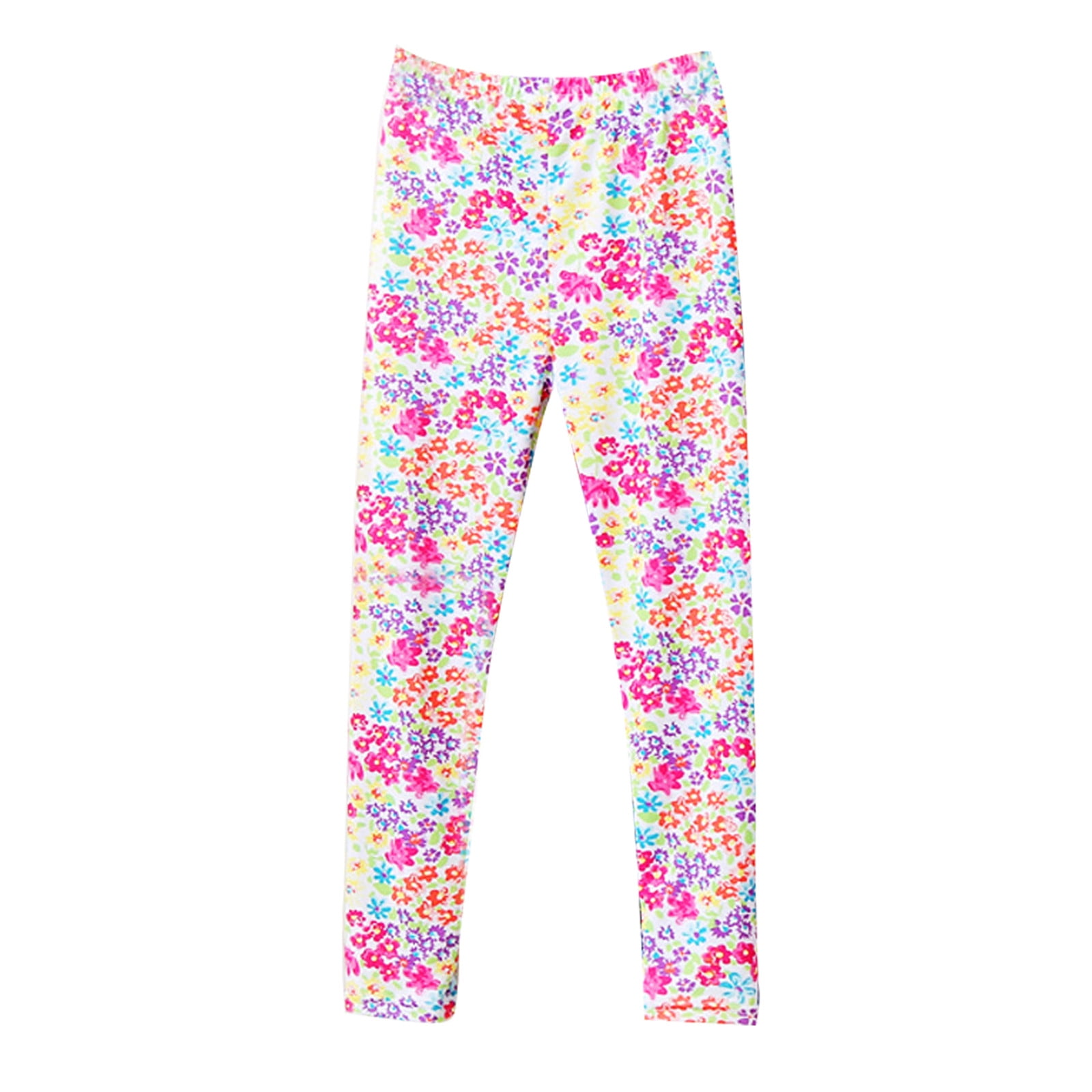 Little Girls Pants Mid Waist Straight Leg Trousers Tie Dye Base Layer ...