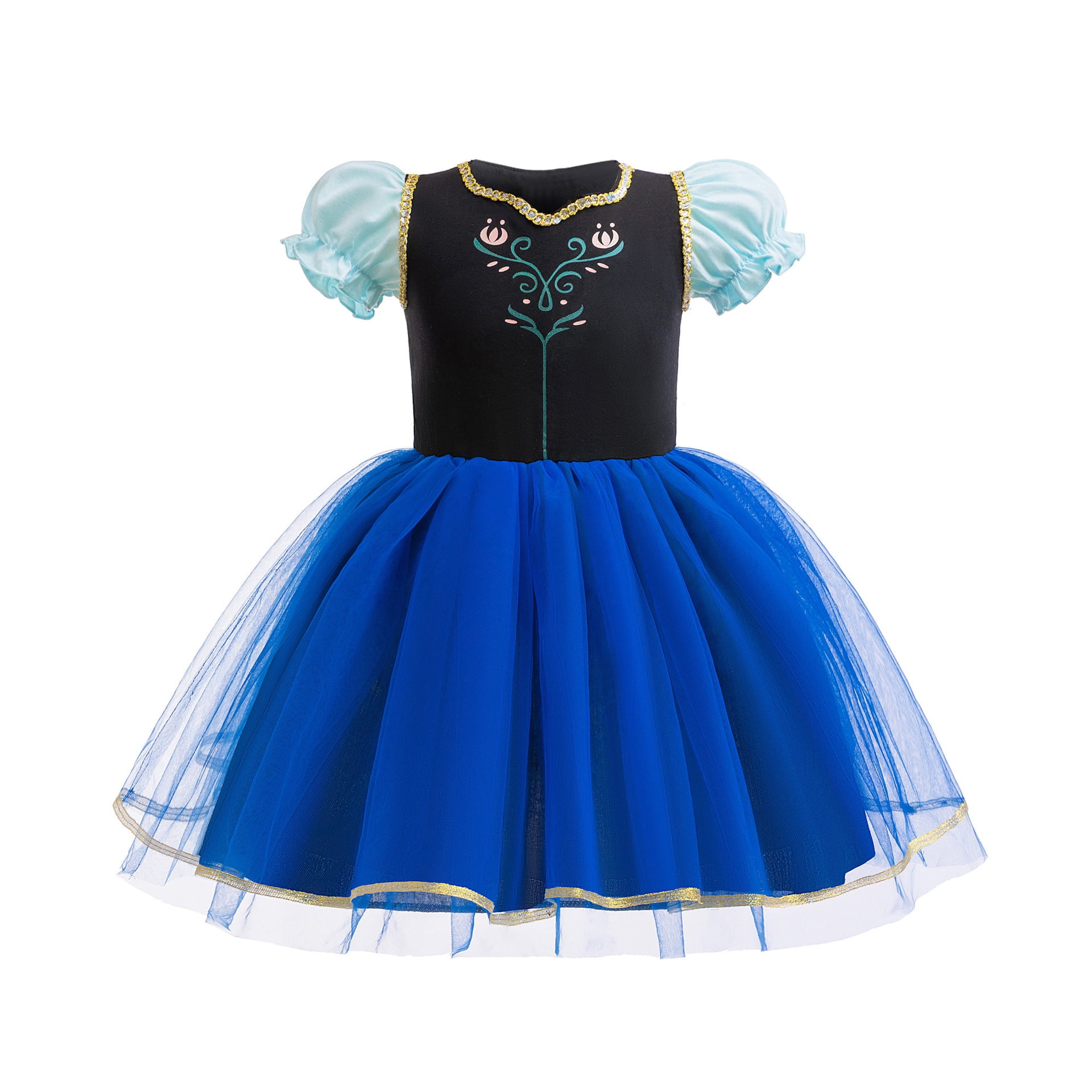 Little Girls Princess Anna Dress Halloween Cosplay Costume Kids ...
