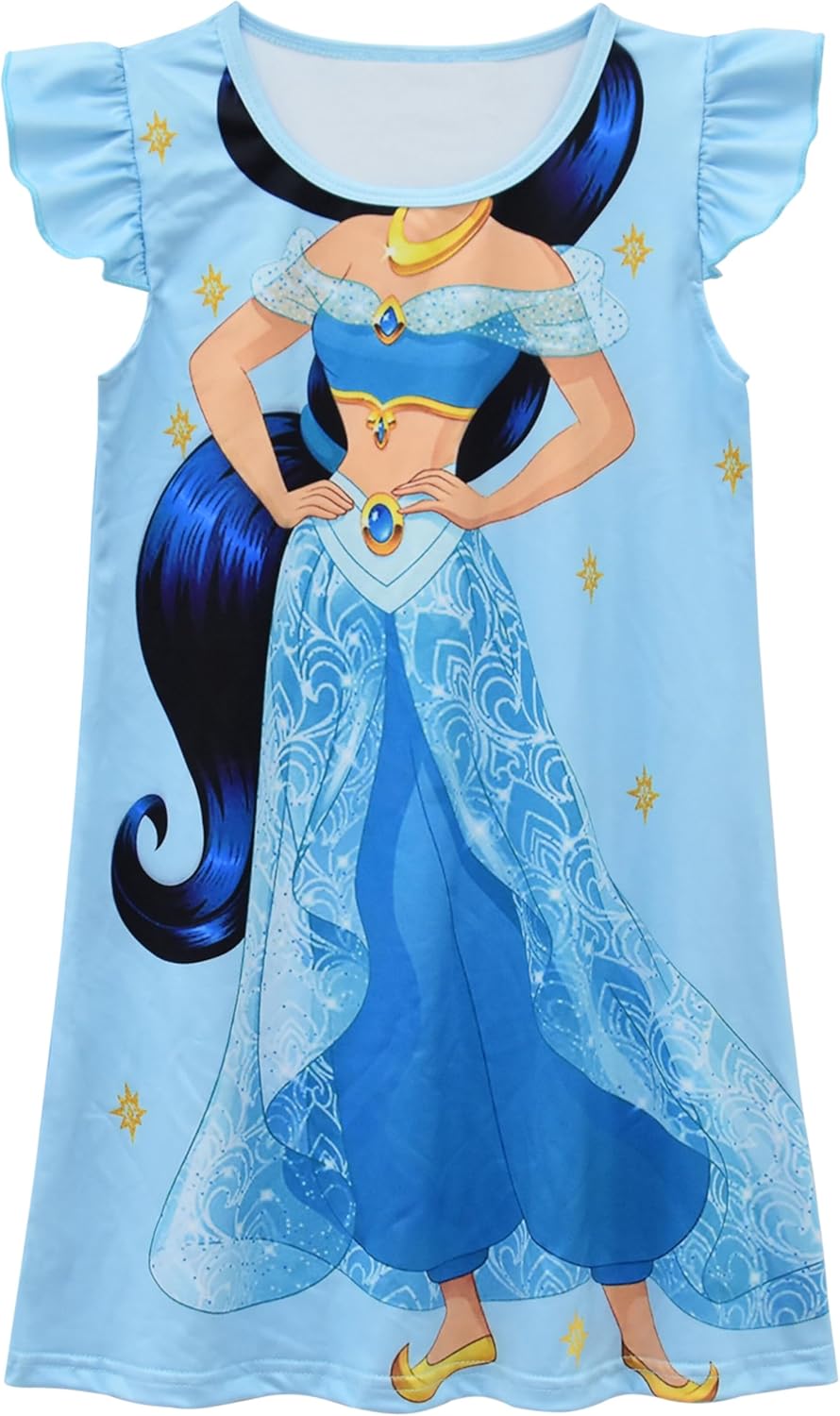 Little Girls Princess Costume Girls Casual Cartoon Printed Dress ...