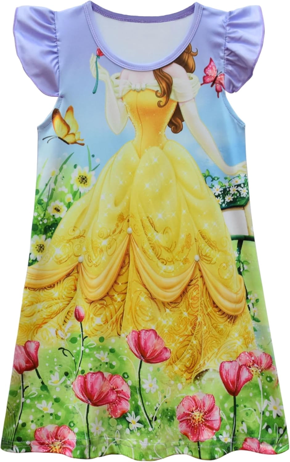 Little Girls Princess Costume Girls Casual Cartoon Printed Dress ...