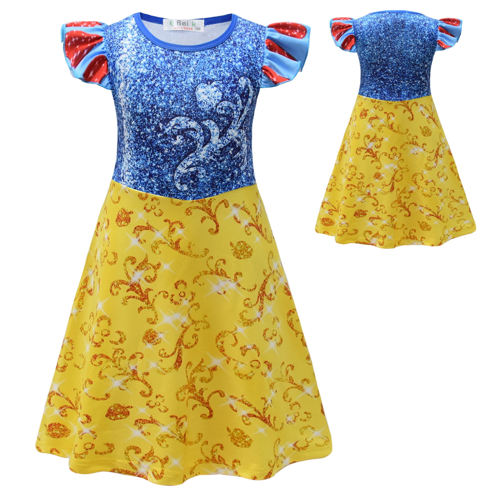Little Girls Princess Costume Halloween Birthday Cosplay Outfits, 3-9Y ...