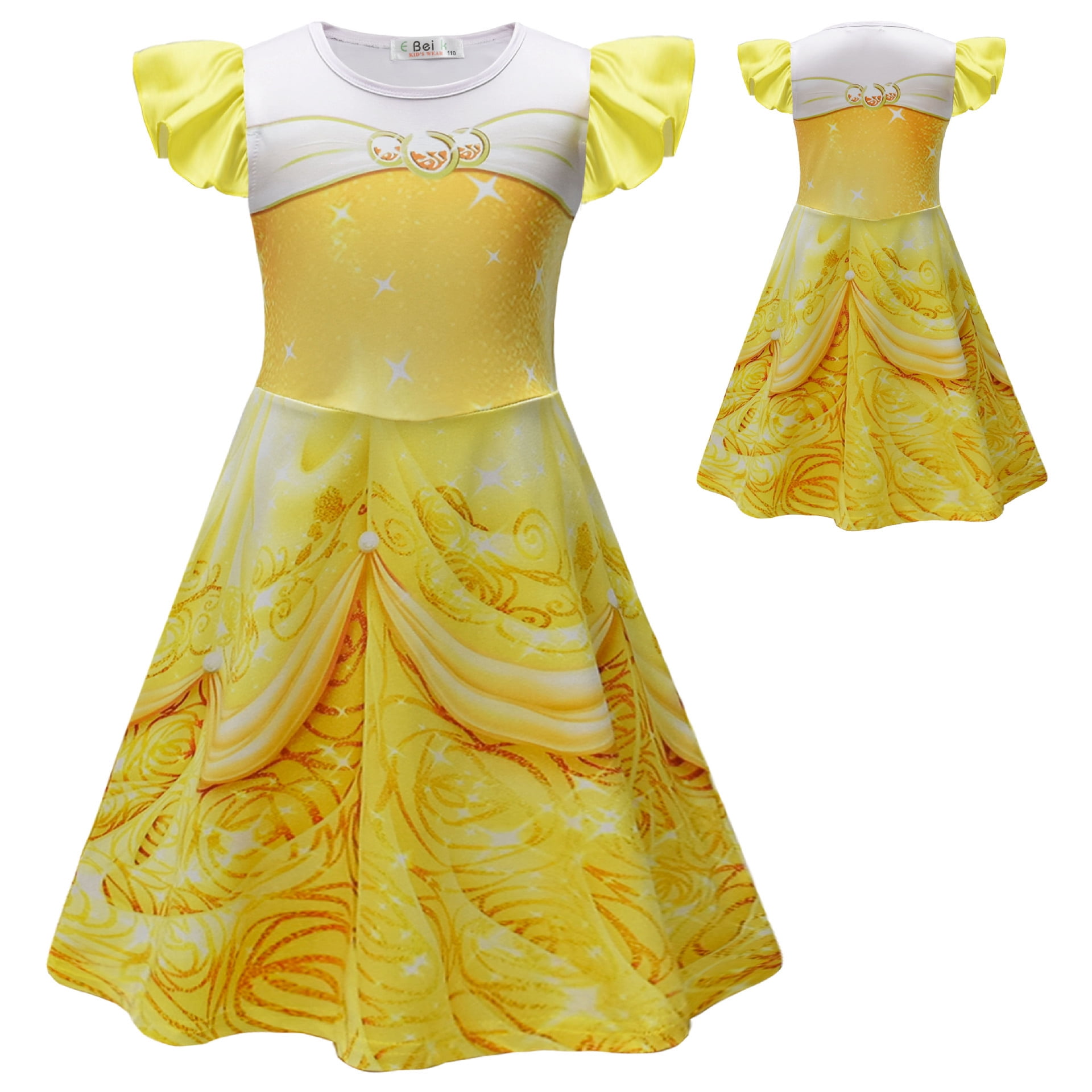 Little Girls Princess Costume Halloween Birthday Cosplay Outfits, 3-9Y ...