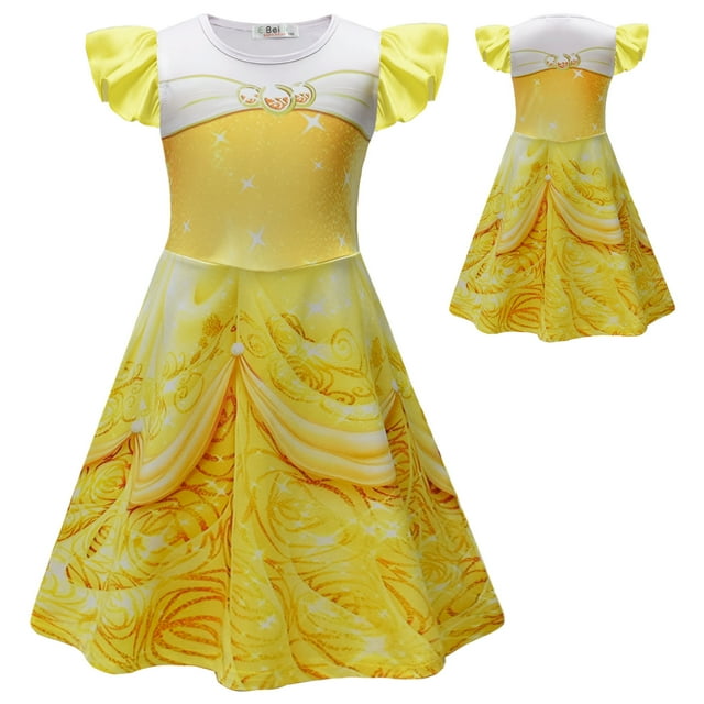 Little Girls Princess Costume Halloween Birthday Cosplay Outfits, 3-9Y ...