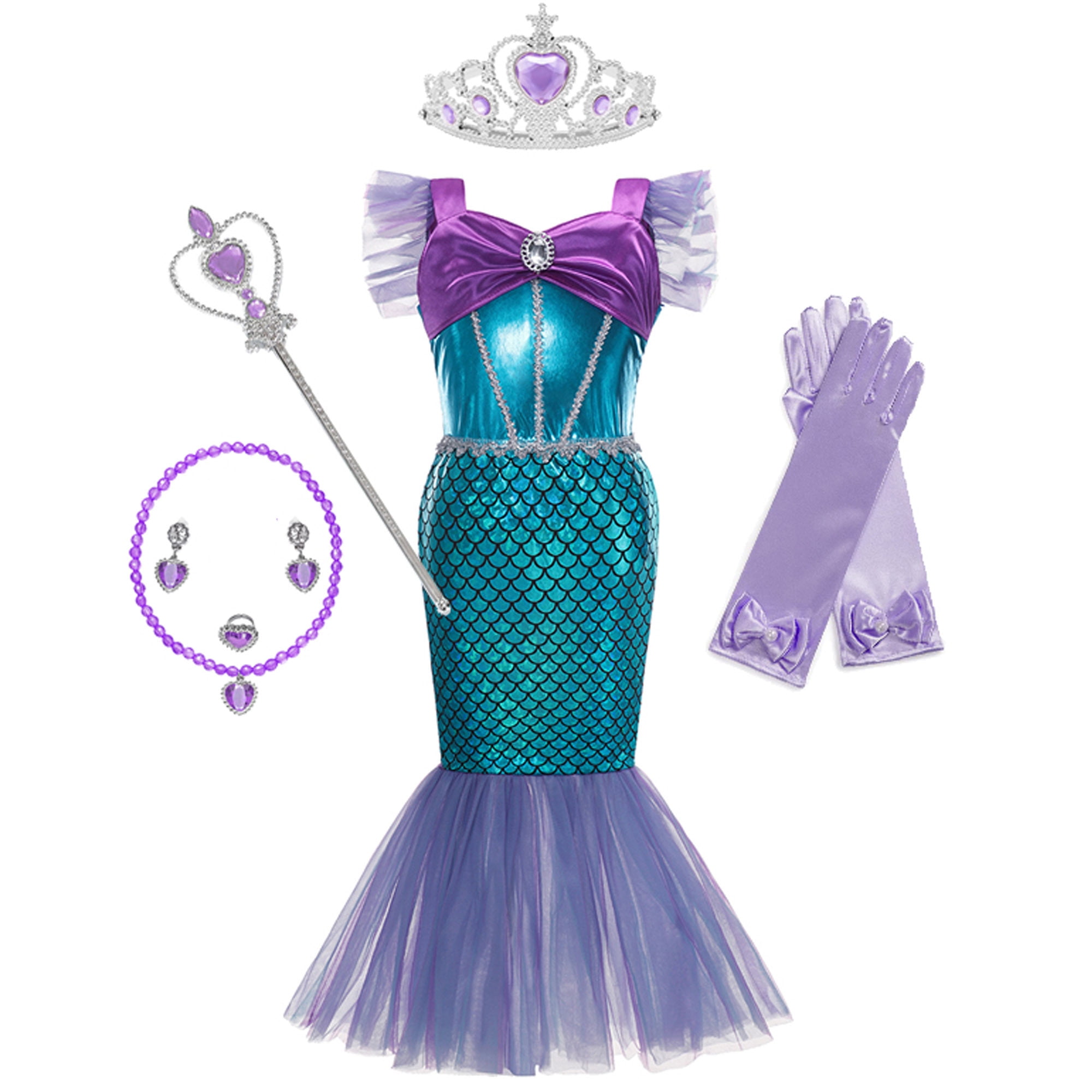 Little Girls Princess Dress Up Halloween Party Birthday Cosplay Costume ...